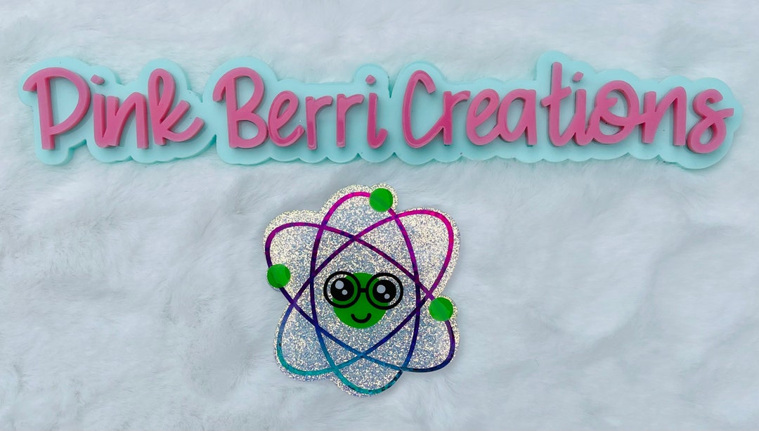 Science Atom Id Badge Reel Holder, Science Badge Reel, Atom Badge Reel ...