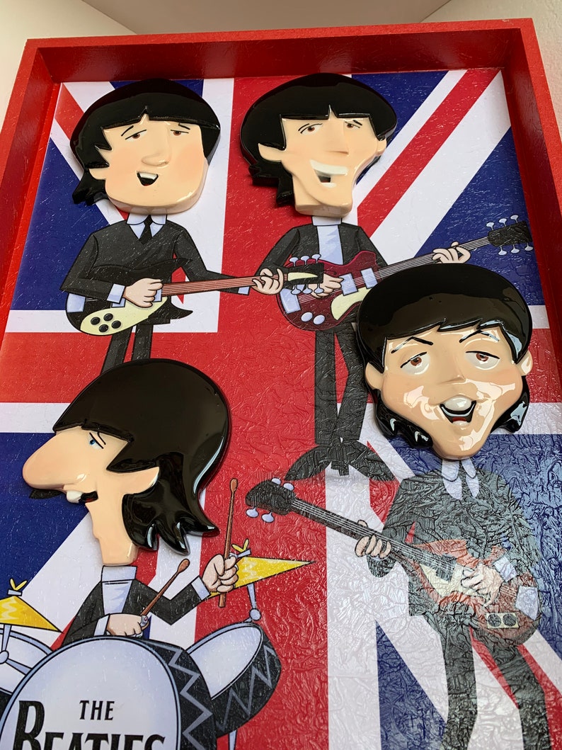 Poster Bandera De Los Beatles / Beatles Flag Poster - Etsy