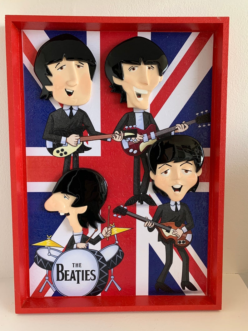 Poster Bandera De Los Beatles / Beatles Flag Poster - Etsy