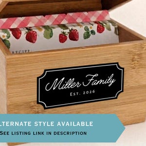 Personalized Recipe Box With Watercolor Dividers and Recipe Cards ...