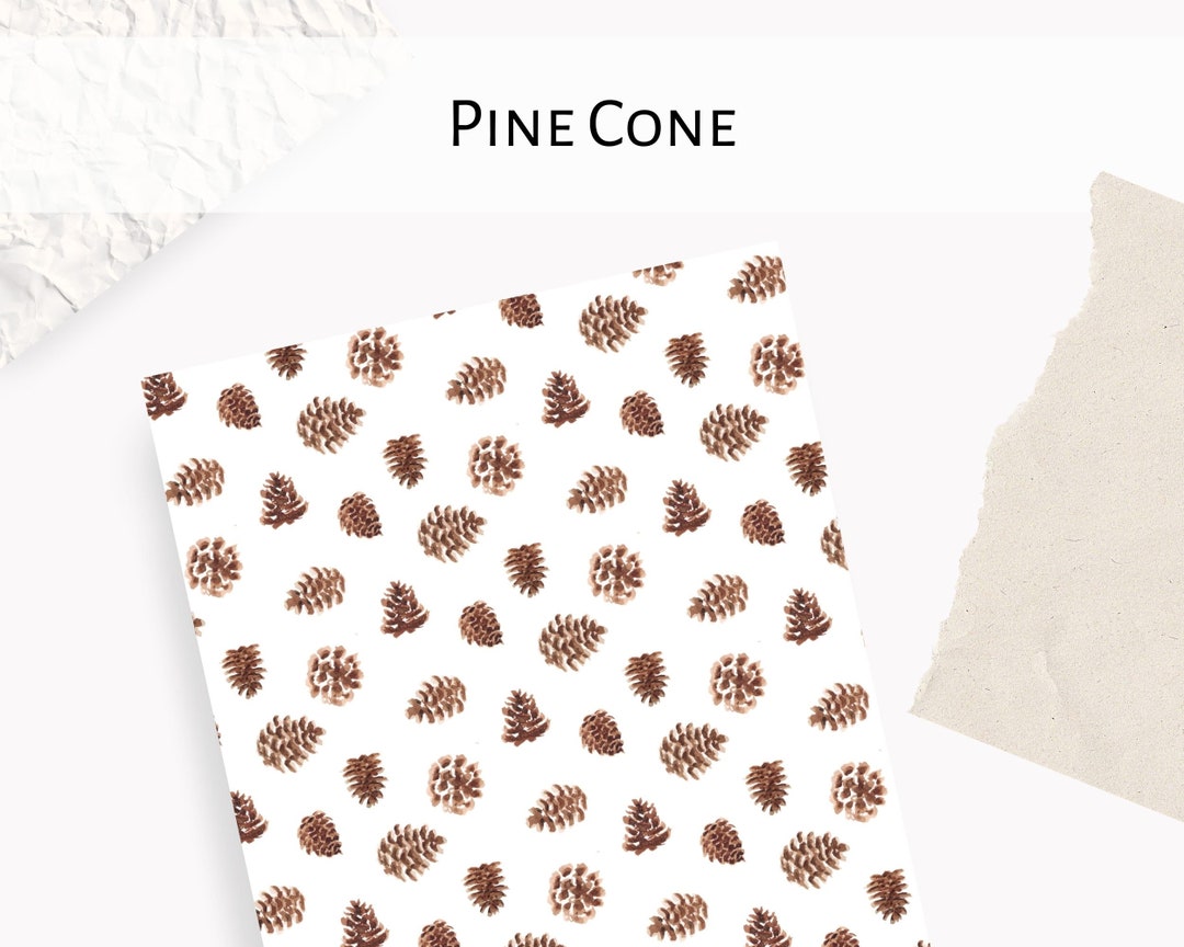 Pine Cone Paper Sheets | Scrapbook Paper | Craft Paper | Pine Cone ...