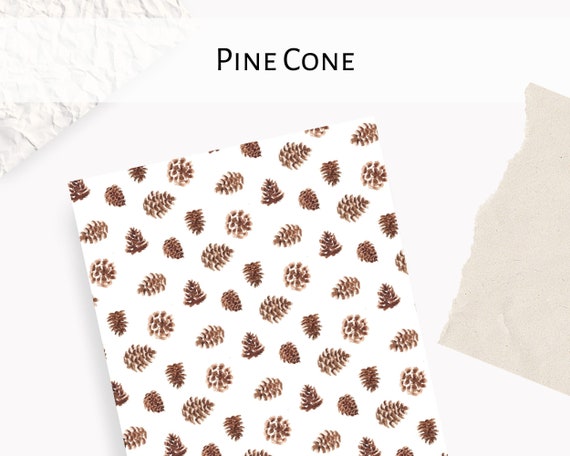 Pine Cone Paper Sheets Scrapbook Paper Craft Paper Pine - Etsy