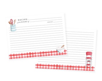 Retro Kitchen Recipe Cards, Recipe Card Sets 3 Sizes - Etsy