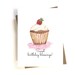 Birthday Cupcake Note Card Set 5 Designs Watercolor Birthday Card Set ...
