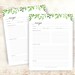 Watercolor Greenery Editable Recipe Template, Printable Recipe Template ...