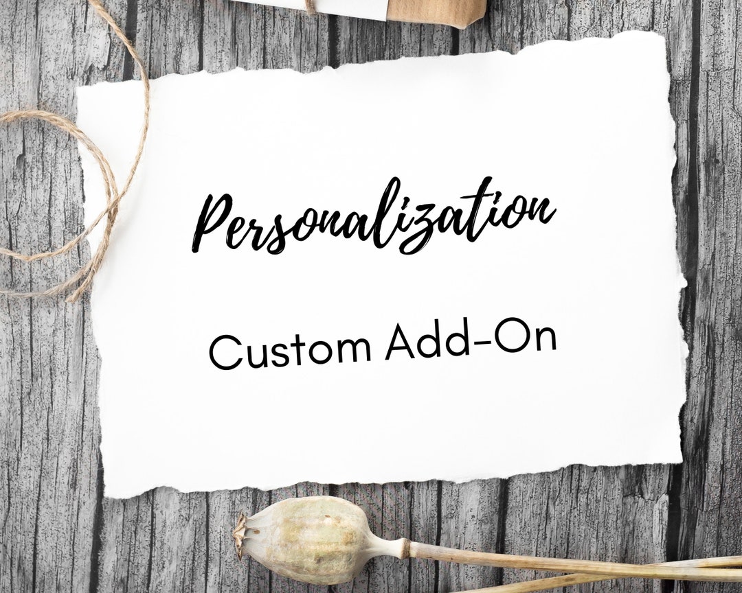 Personalization Custom Add-on - Etsy