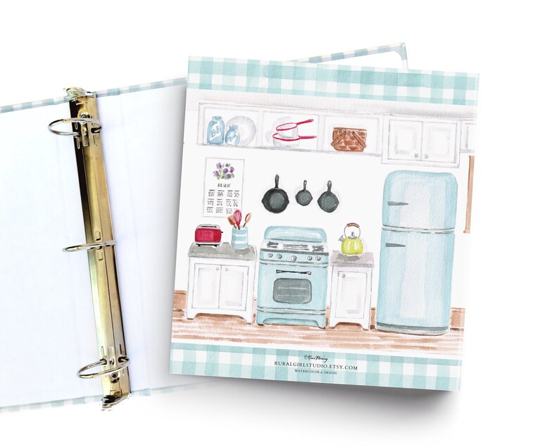 Customizable Retro Kitchen Recipe Binder Vintage Kitchen - Etsy