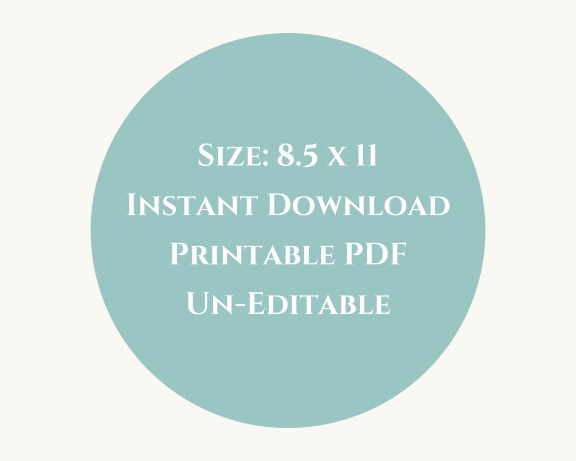 Printable Recipe Binder Dedication Page 8.5 X 11. Non Editable | Etsy