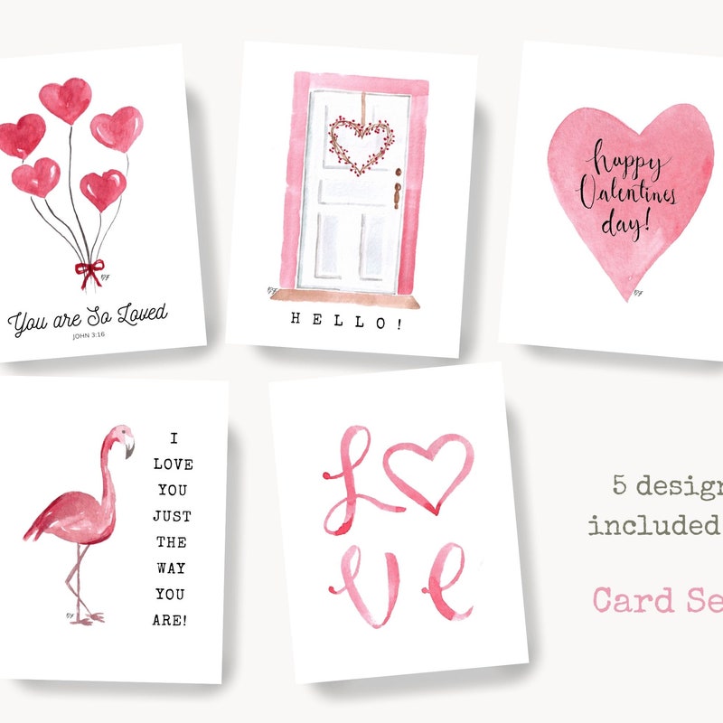 Watercolor Valentine - Etsy