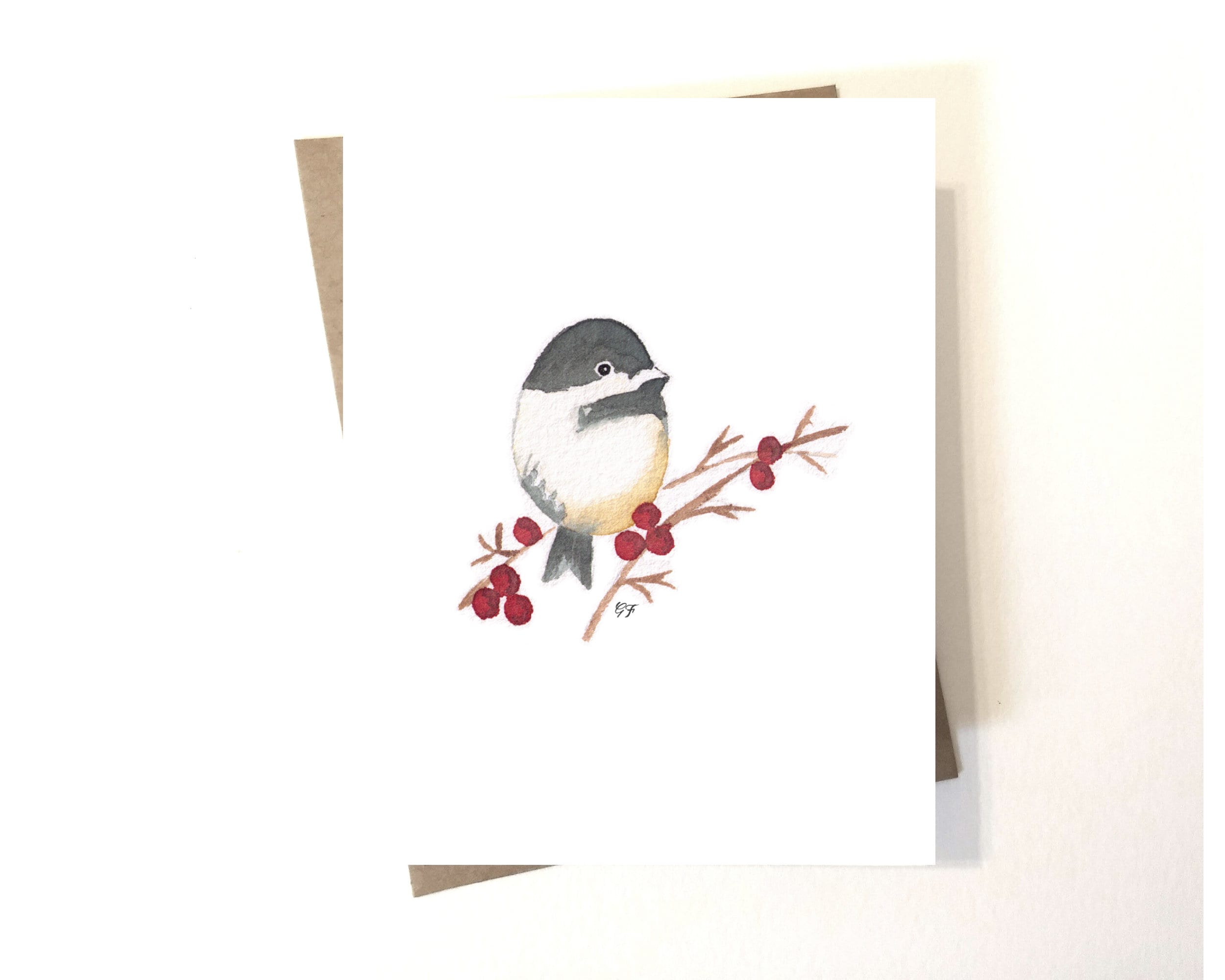CHICKADEE NOTE CARD Set Watercolor Chickadee Watercolor Bird | Etsy