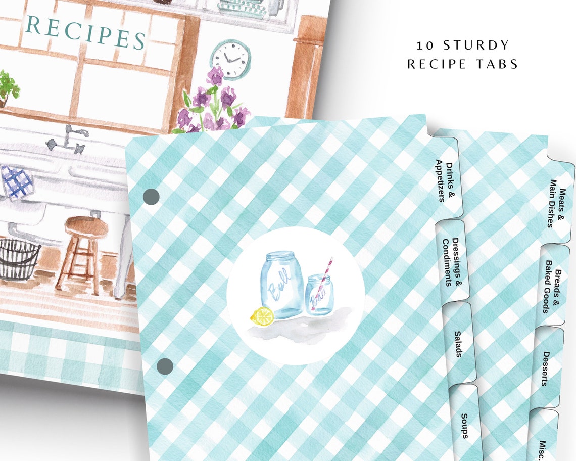 HALF-SIZE Retro Kitchen Recipe Binder Vintage Kitchen 3-ring | Etsy