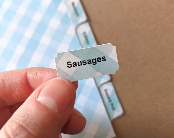 DIY Editable Keepsake Recipe Tabs Set of 12, Coordinates With Keepsake ...