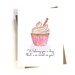 Birthday Cupcake Note Card Set 5 Designs Watercolor Birthday Card Set ...