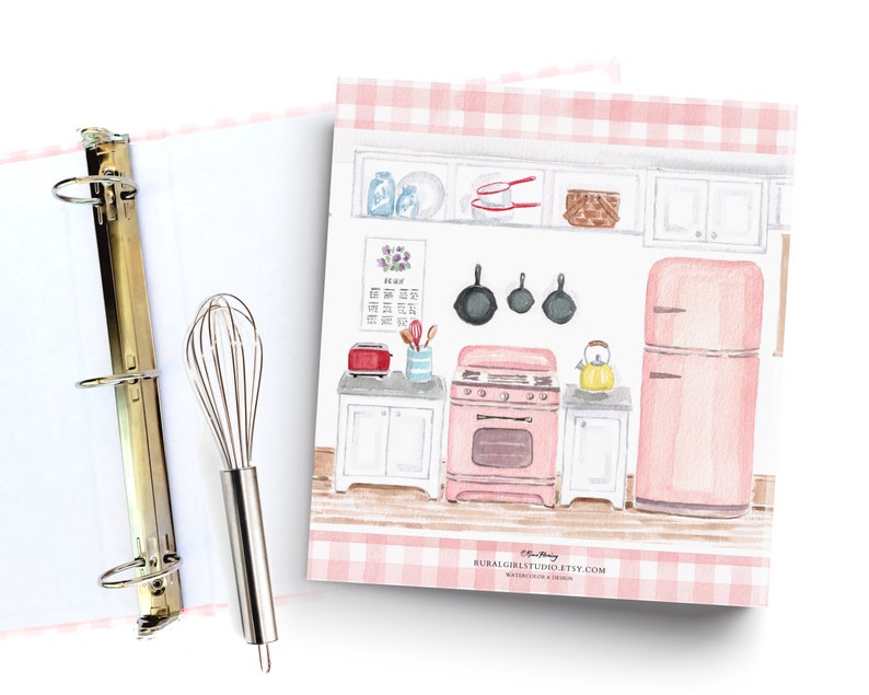 Customizable Retro Kitchen Recipe Binder Vintage Kitchen - Etsy