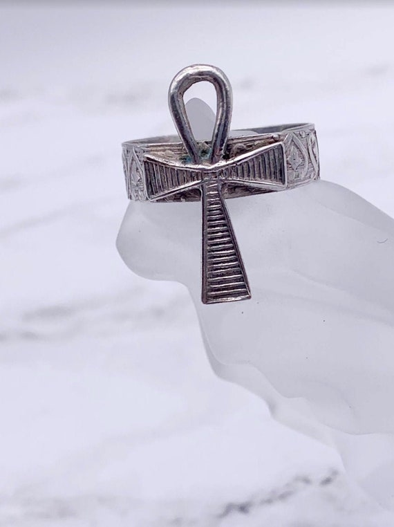 Mens adjustable rings cross - Gem