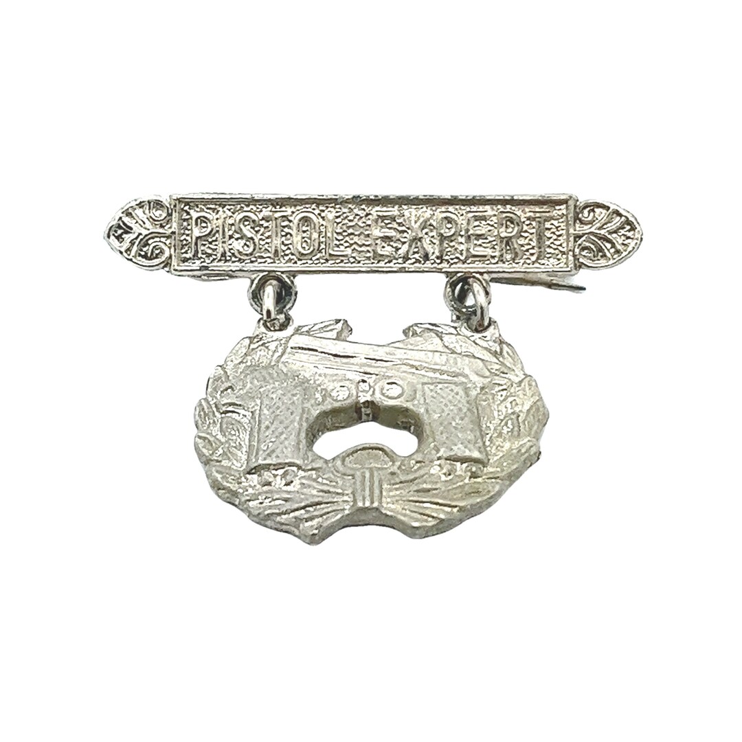 WWII USMC Pistol Expert Pin, Military Badge, Bar Pin With Open Clasp ...