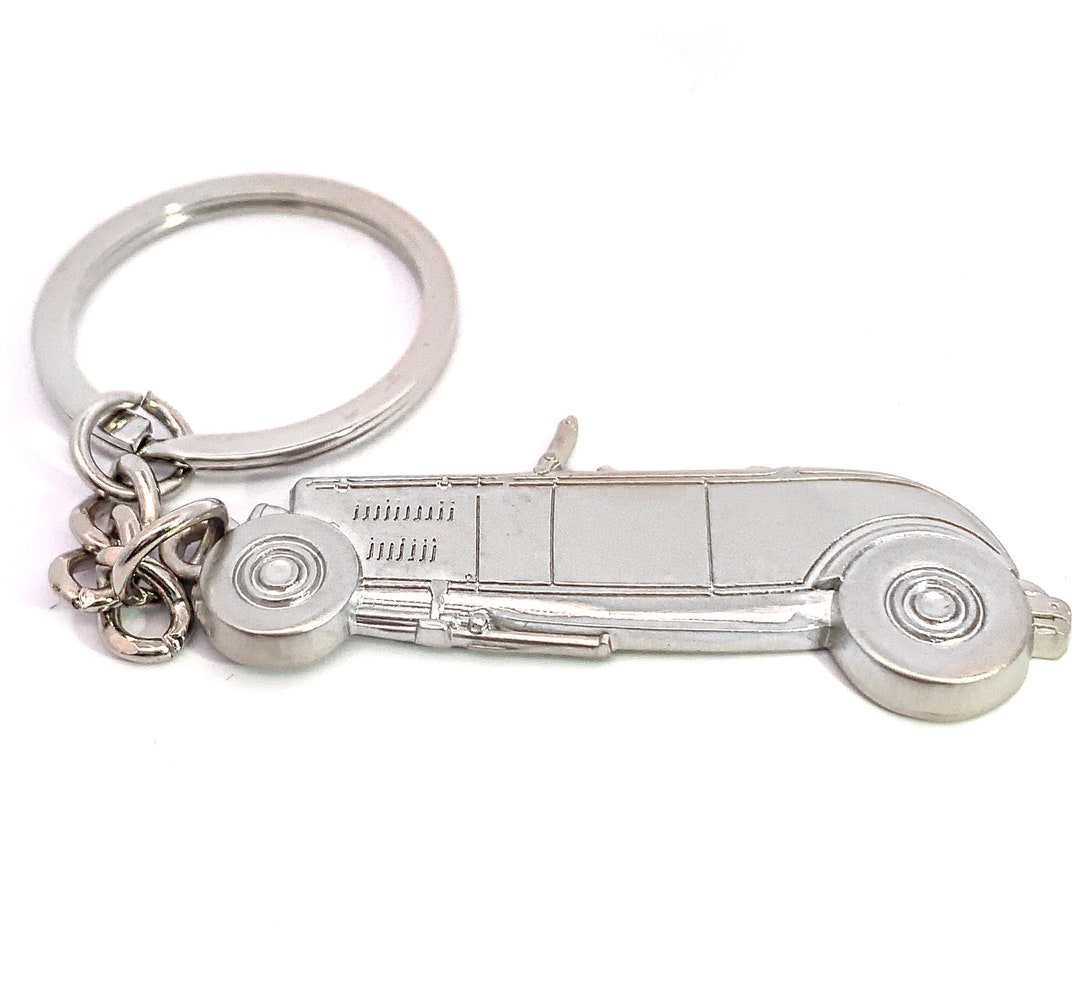 2D Hot Rod Keychain, Stainless Steel Race Car, Automotive Key Chain ...