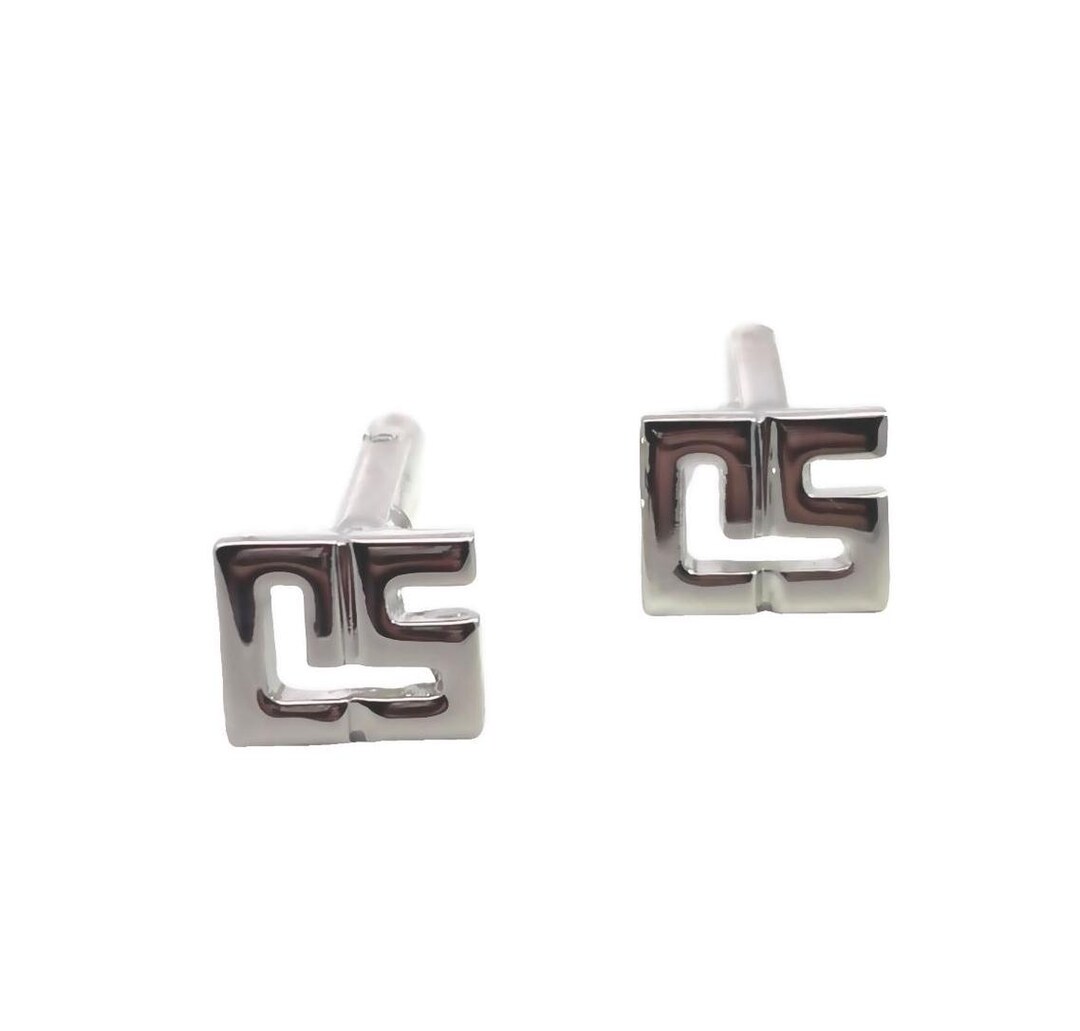 St. John 50th Anniversary Silver Toned Cuff Links, Letters S J ...