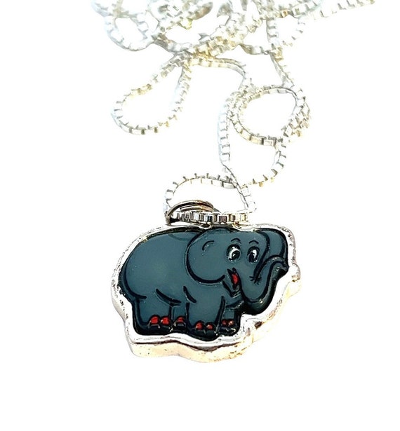 Vintage enamel animal charm - Gem