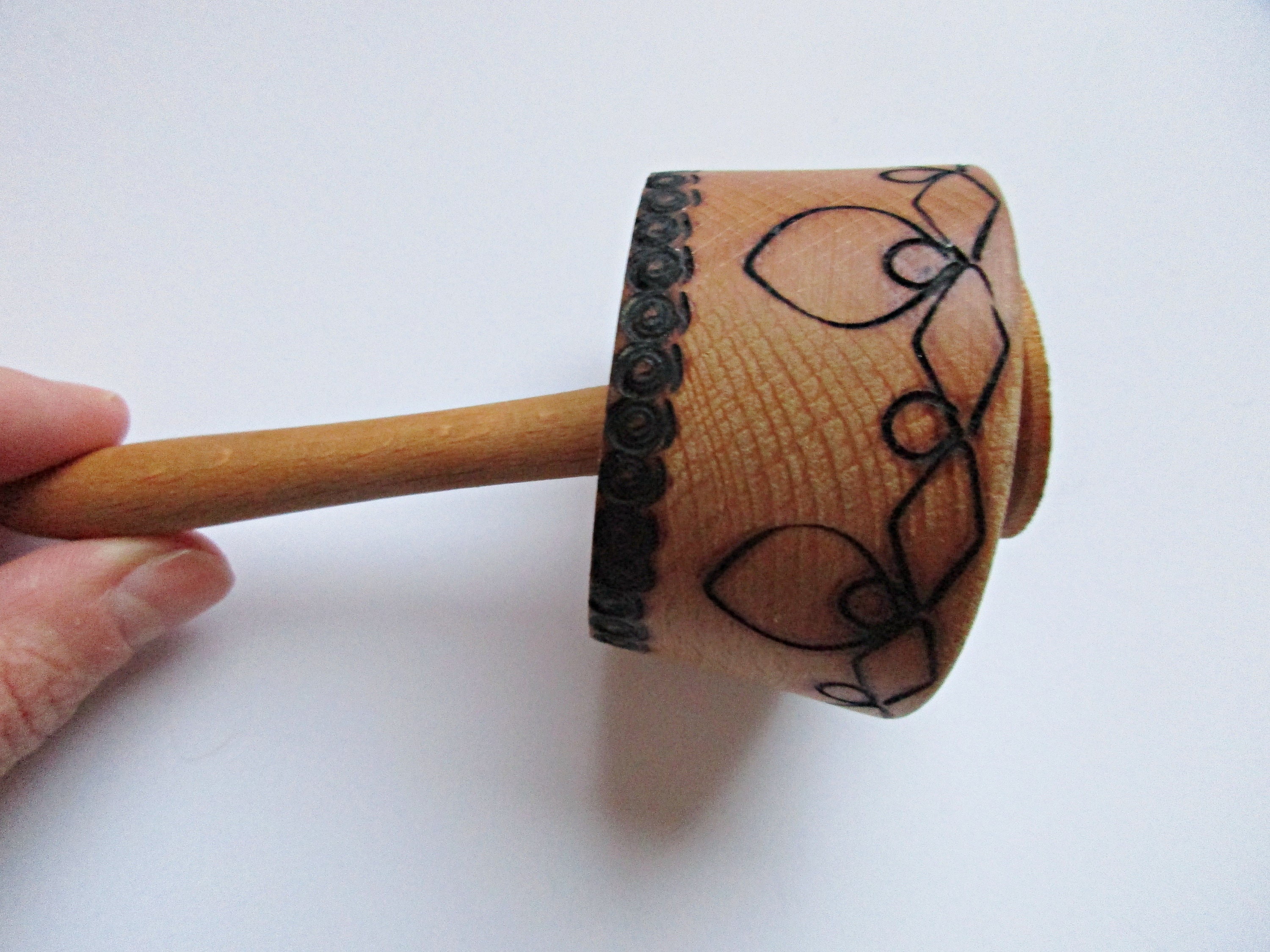 Small Handmade Wooden Butter Food Stamp With Swan Useable | Etsy