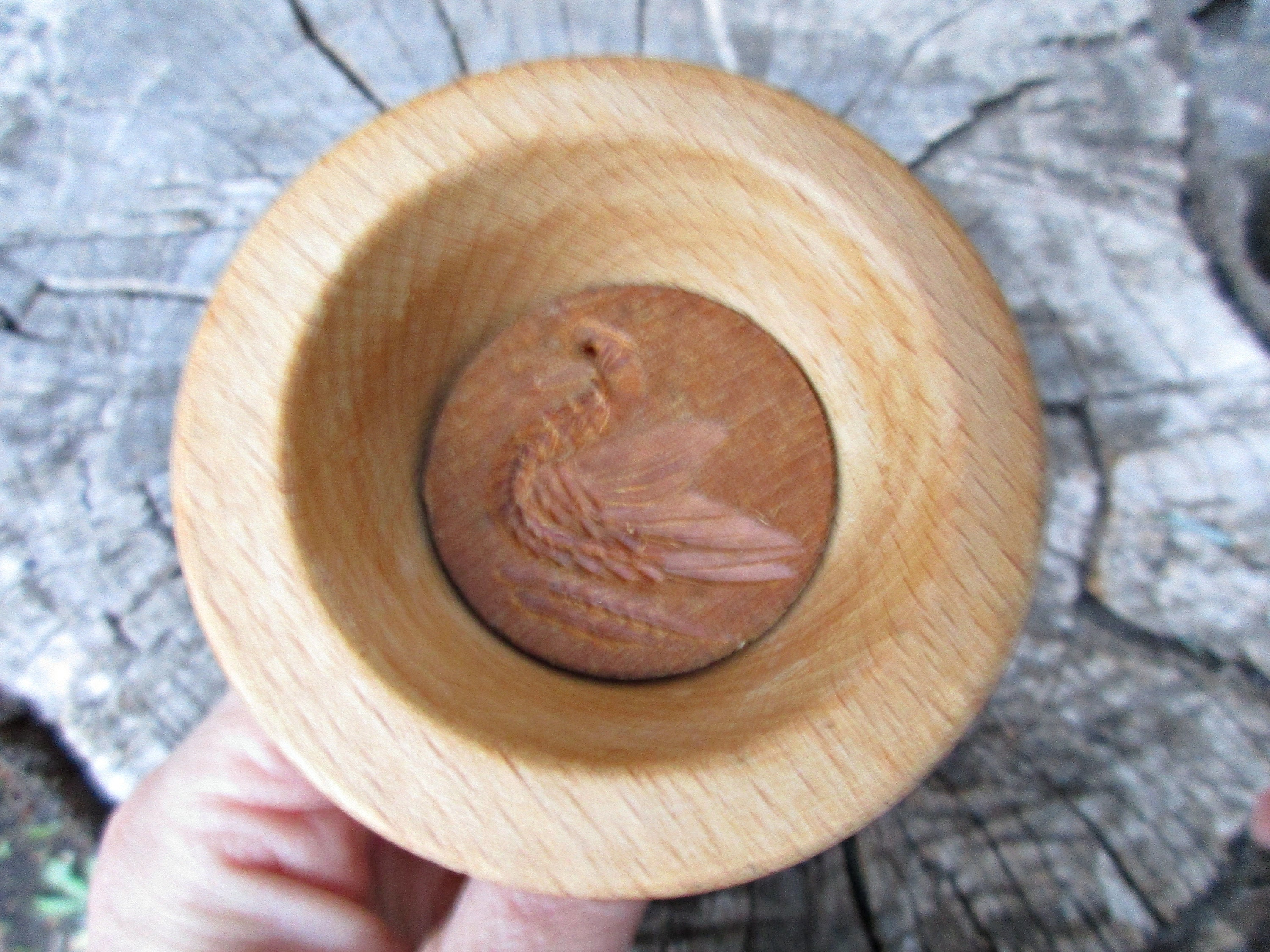 Small Handmade Wooden Butter Food Stamp With Swan Useable | Etsy