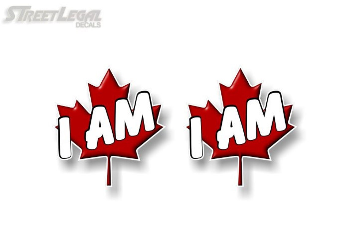 I AM Canadian Canada Decal Stickers Travel Luggage Maple Leaf - Etsy