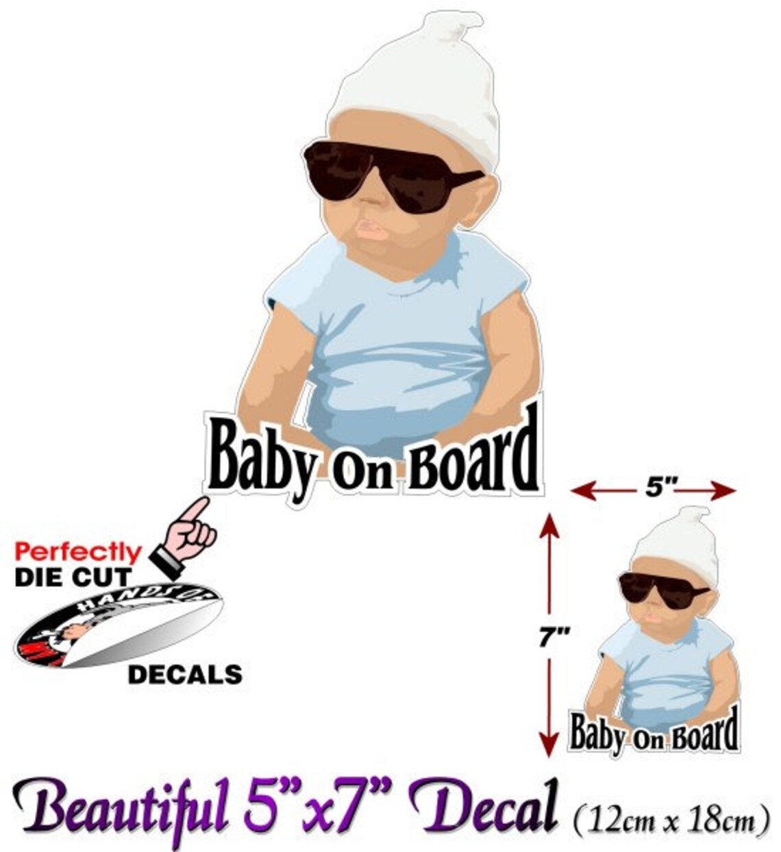 HANGOVER CARLOS Baby on Board 7 Vinyl Full Color Decal - Etsy