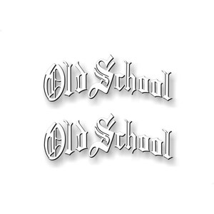 2 OLD SCHOOL Vinyl 6'' Decals Retro Rockabilly Classic JDM Funny Car ...