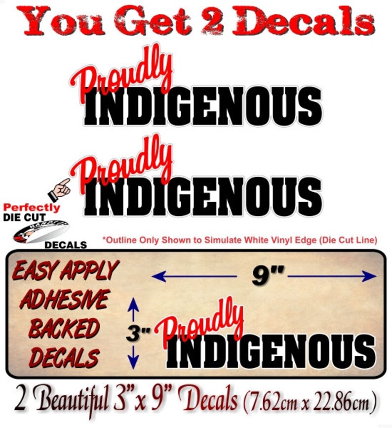 2 Proudly INDIGENOUS 9'' Decals Native American First - Etsy