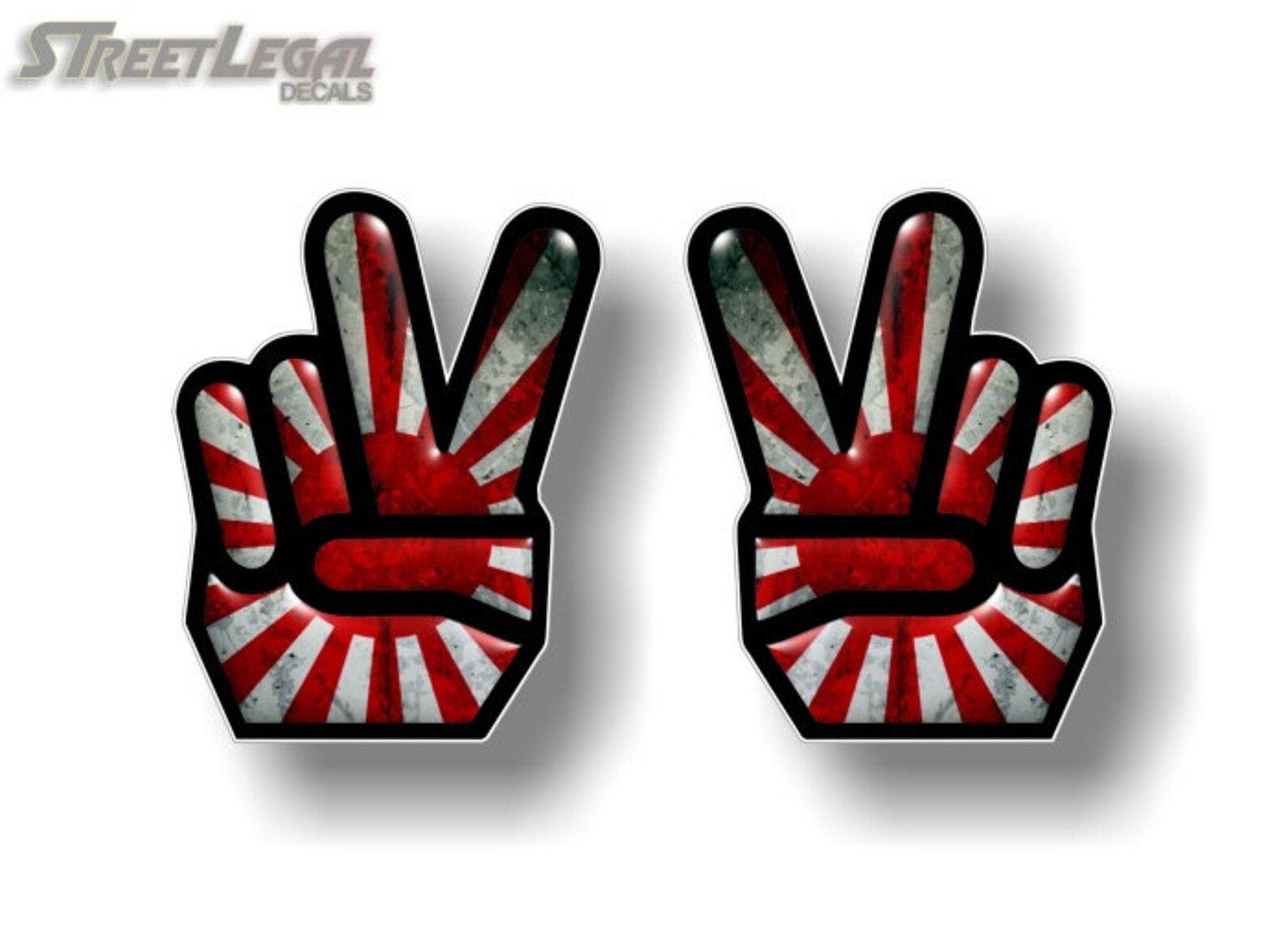 2 Peace JAPAN 5 Vinyl Decals Peace Sign Japanese JDM | Etsy