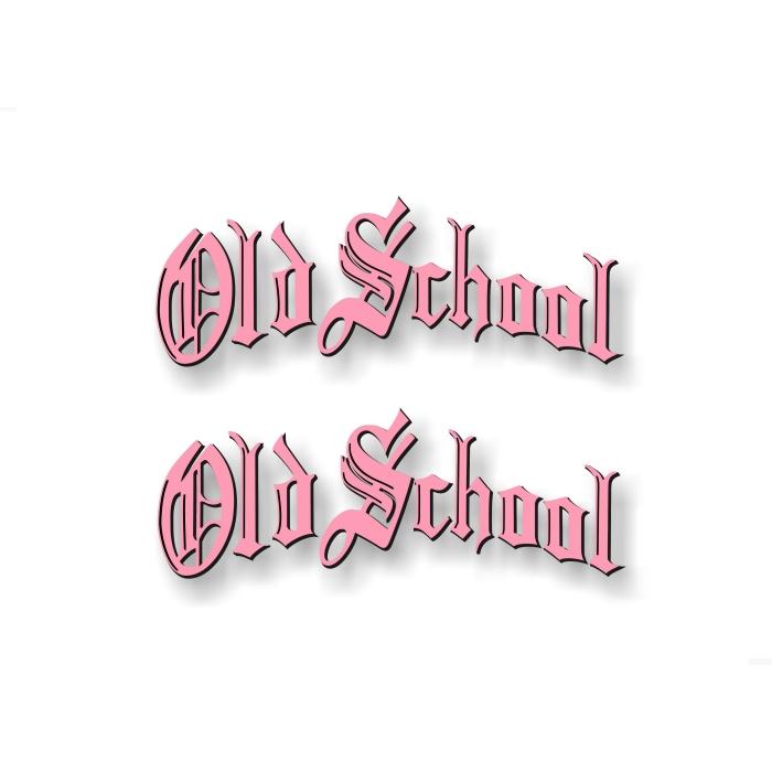 2 OLD SCHOOL Vinyl 6'' Decals Retro Rockabilly Classic JDM Funny Car ...