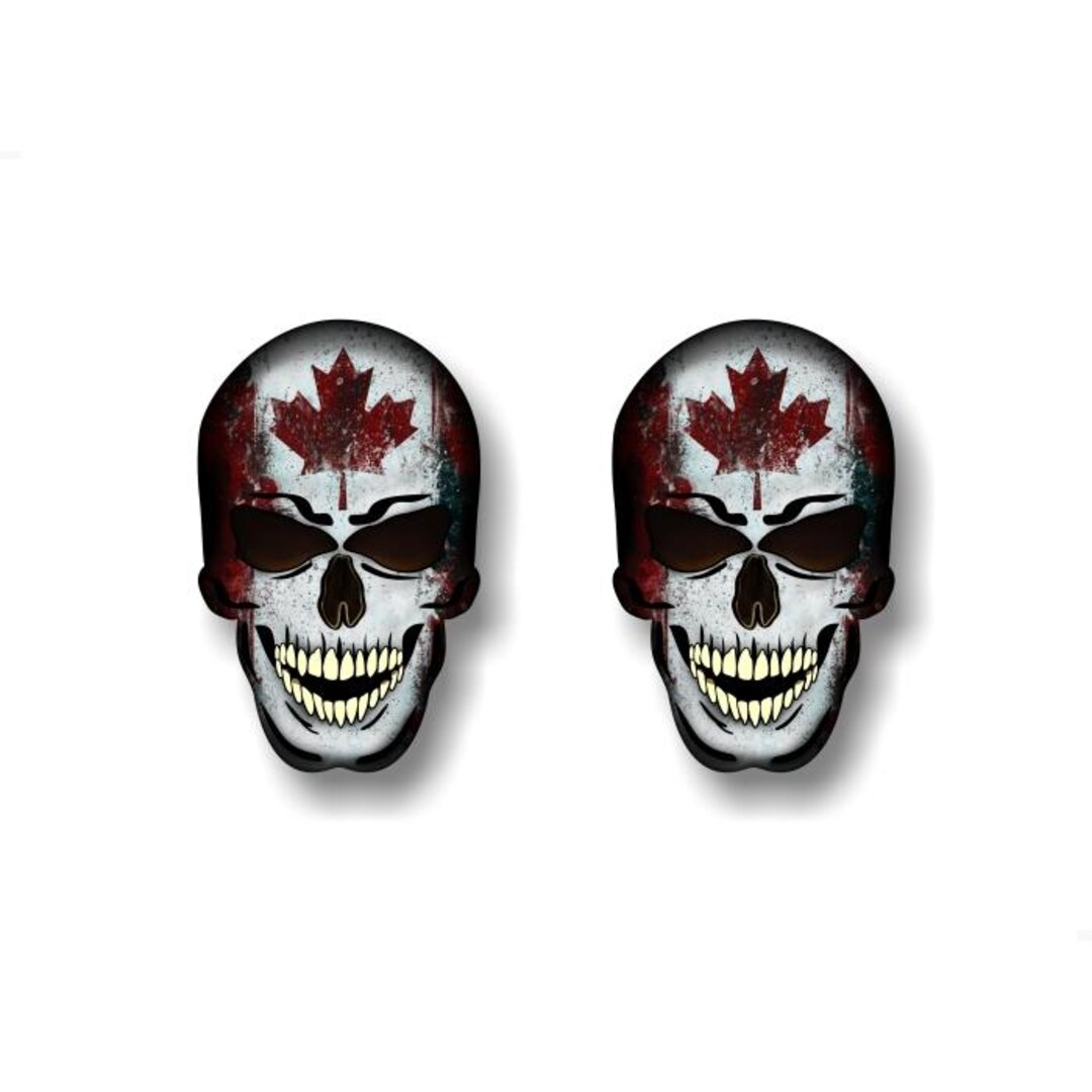 CANADA Forbidden Skull Series Decals Canadian Flag Vinyl Stickers ...