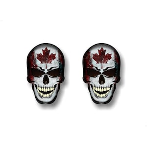 CANADA Forbidden Skull Series Decals Canadian Flag Vinyl Stickers ...