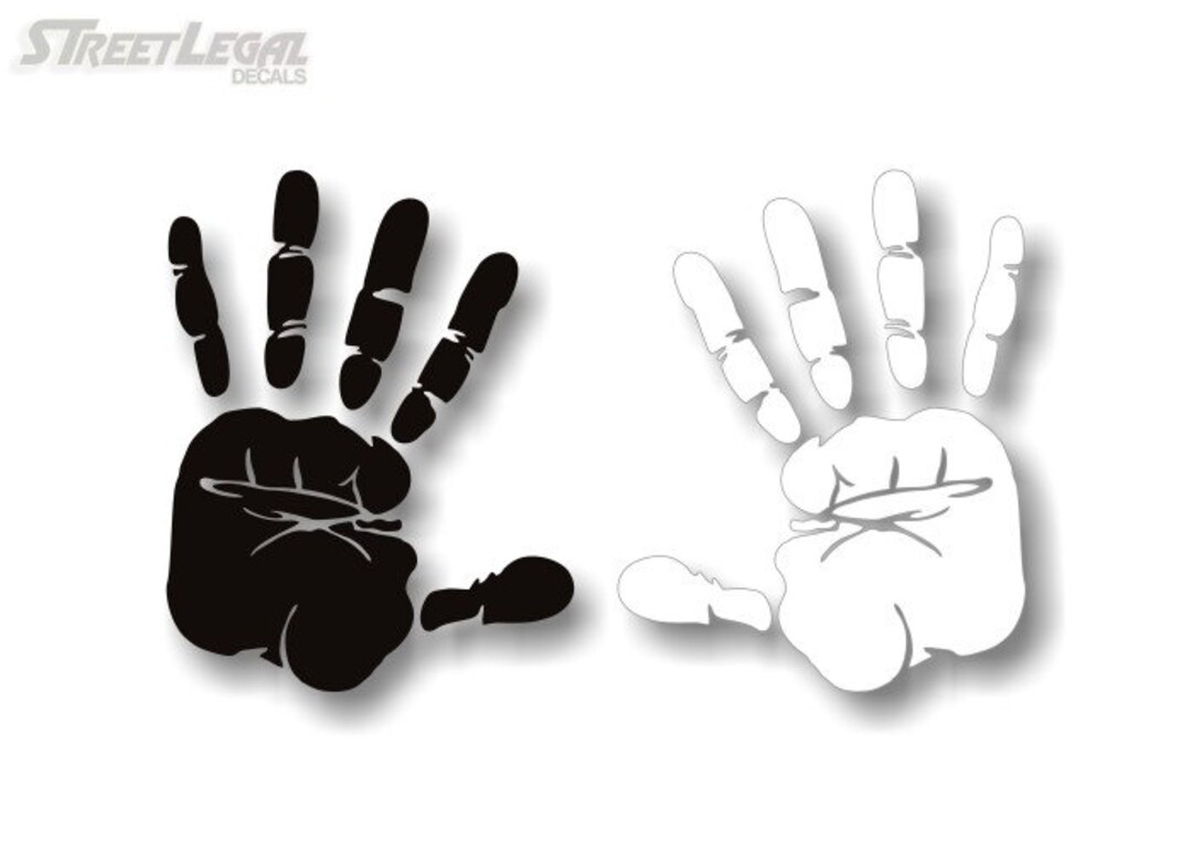 2 HANDPRINT 7 Decals Solid Color Vehicle Hand Print Zen - Etsy