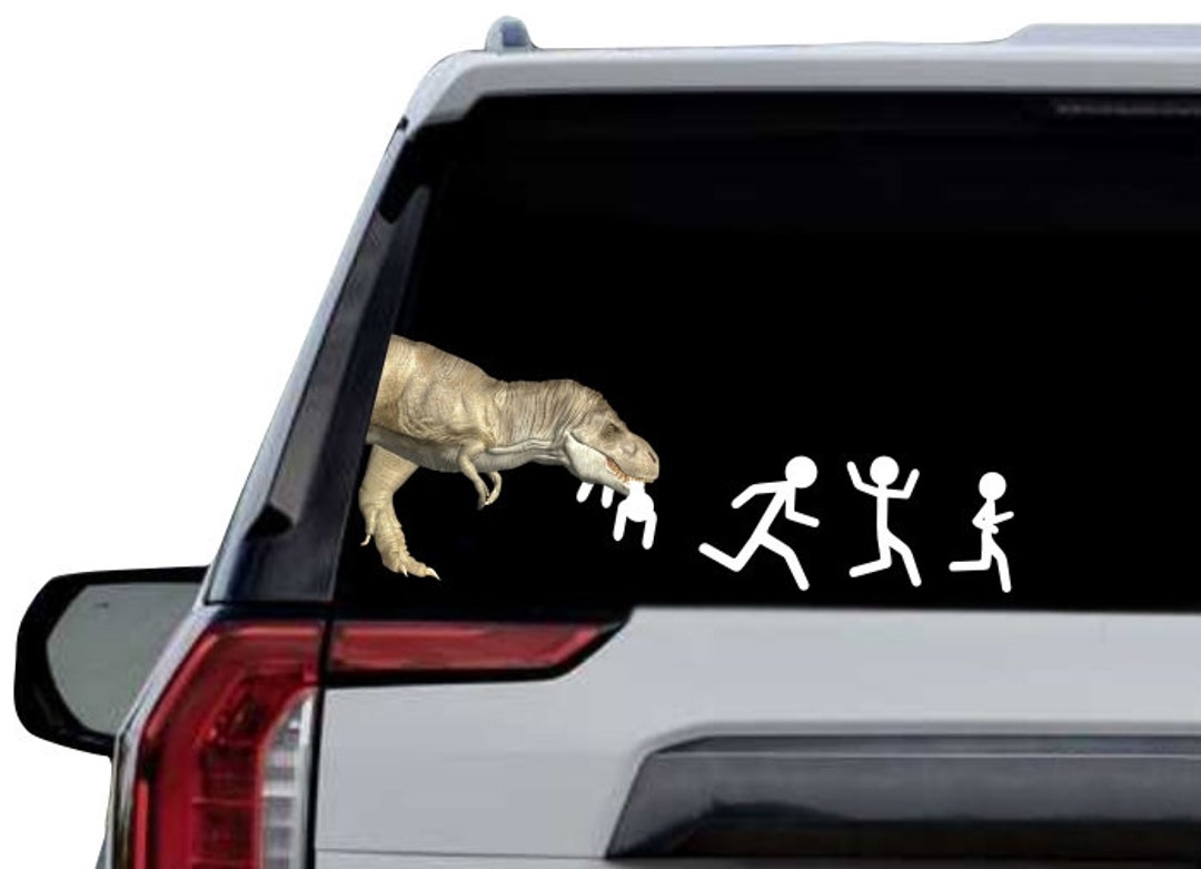 T Rex Ate Your Stick Family 8x 22 Vinyl Sticker Decals Monster Trex ...