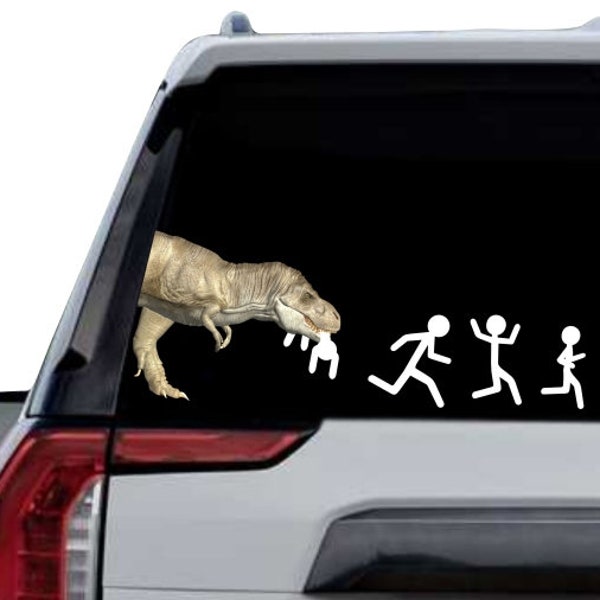 Dinosaur Family Car Sticker - Etsy