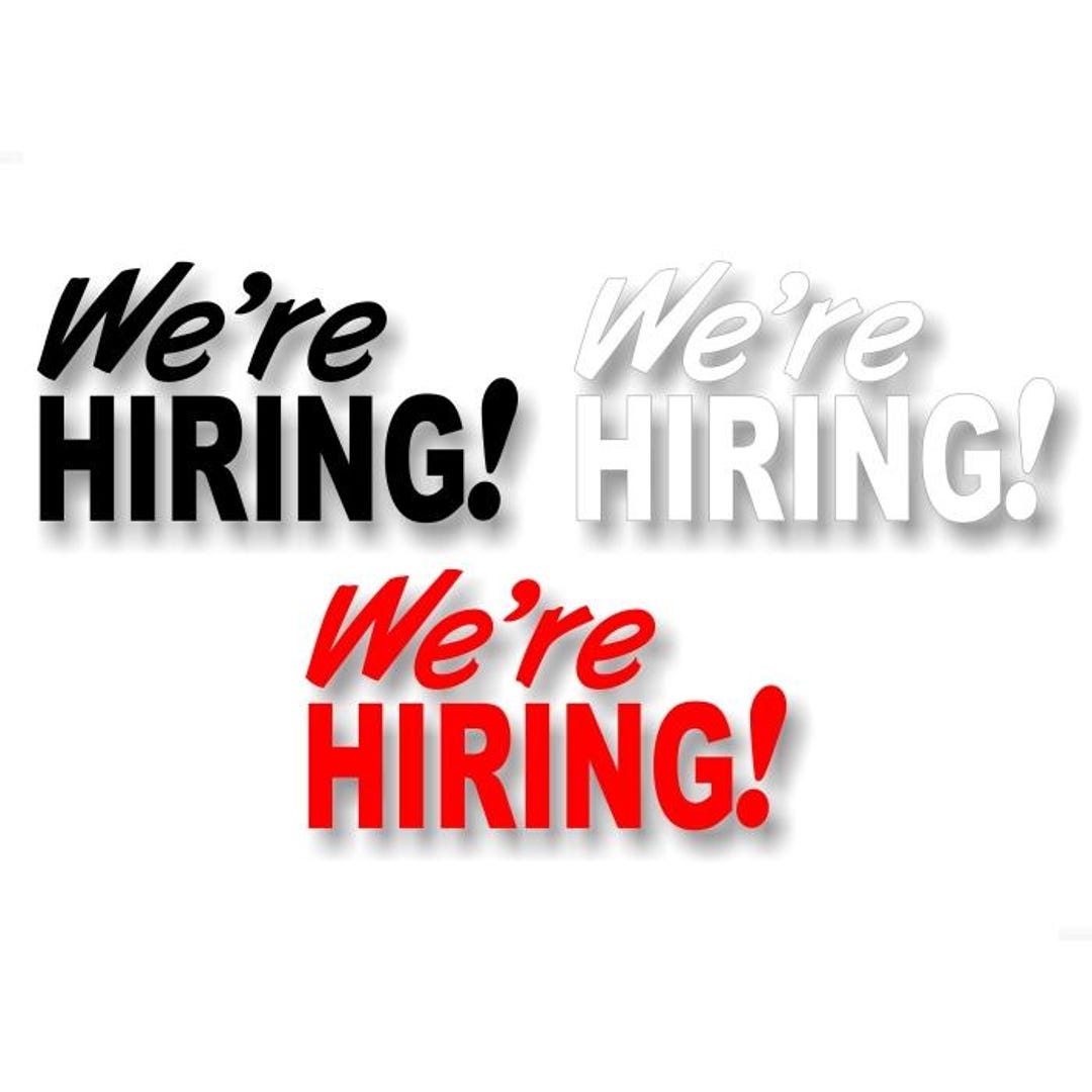 2 We're Hiring! 9" Vinyl Sticker Decals for Your Business Vehicle Fleet ...