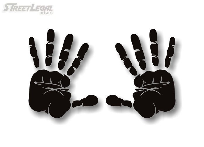 2 HANDPRINT 7 Decals Solid Color Vehicle Hand Print Zen - Etsy
