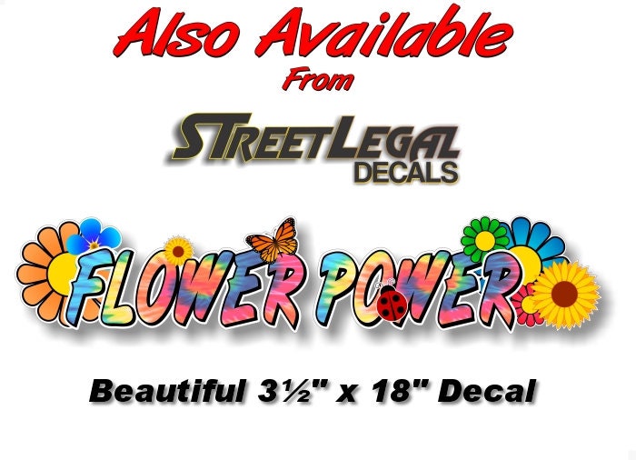 44 Piece FLOWER POWER Vehicle Vibrant Decal Set 60's | Etsy