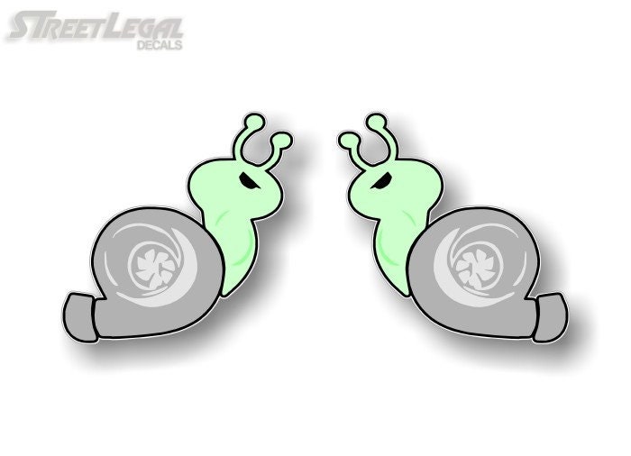 Bumper Stickers 2 Turbo Snail 4 Full Color Decals Funny JDM Boosted ...