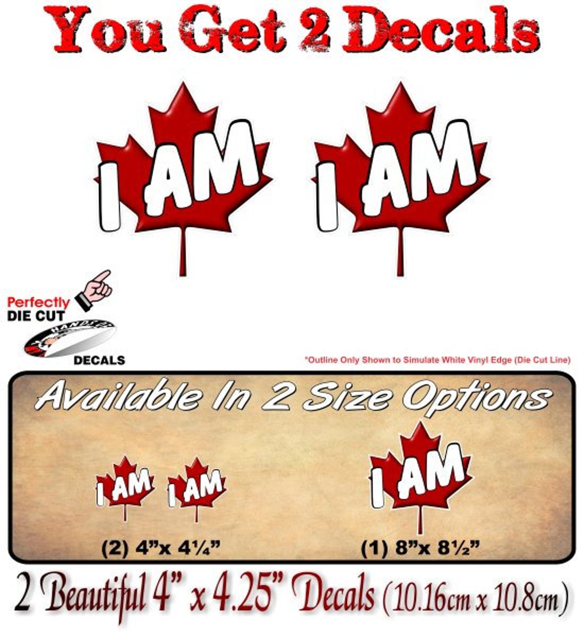 I AM Canadian Canada Decal Stickers Travel Luggage Maple Leaf - Etsy