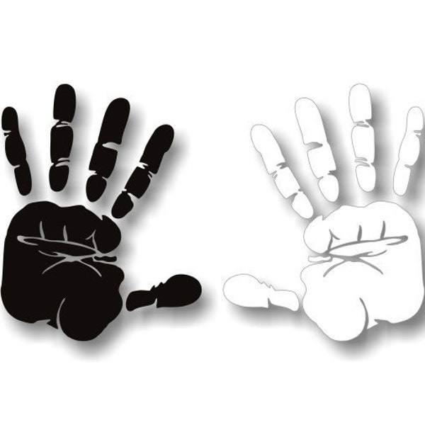 Handprint Vinyl Stickers - Etsy