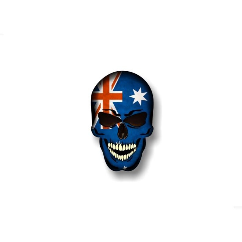 AUSTRALIA Forbidden Skull Series Decals Australian Flag Vinyl Stickers ...
