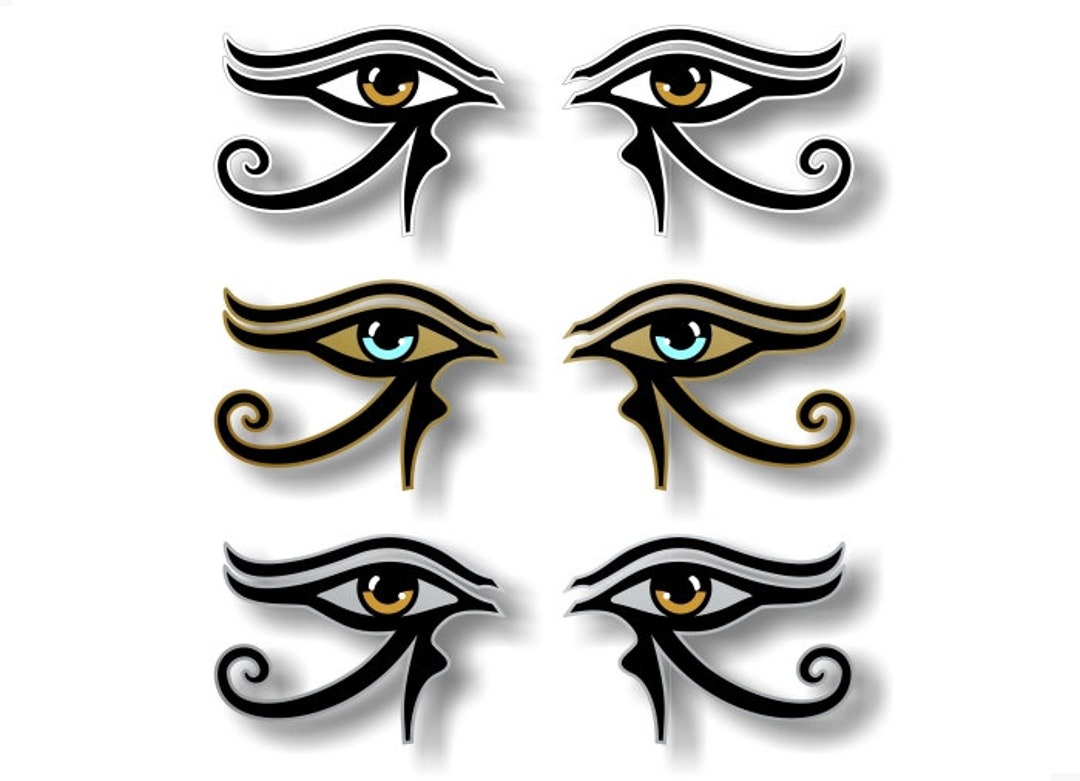 2 Eyes Of Ra 9 Decals Egyptian Sun God Ancient Egypt Eye Of Horus