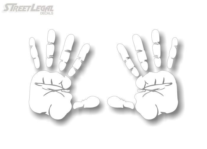 2 HANDPRINT 7 Decals Solid Color Vehicle Hand Print Zen | Etsy