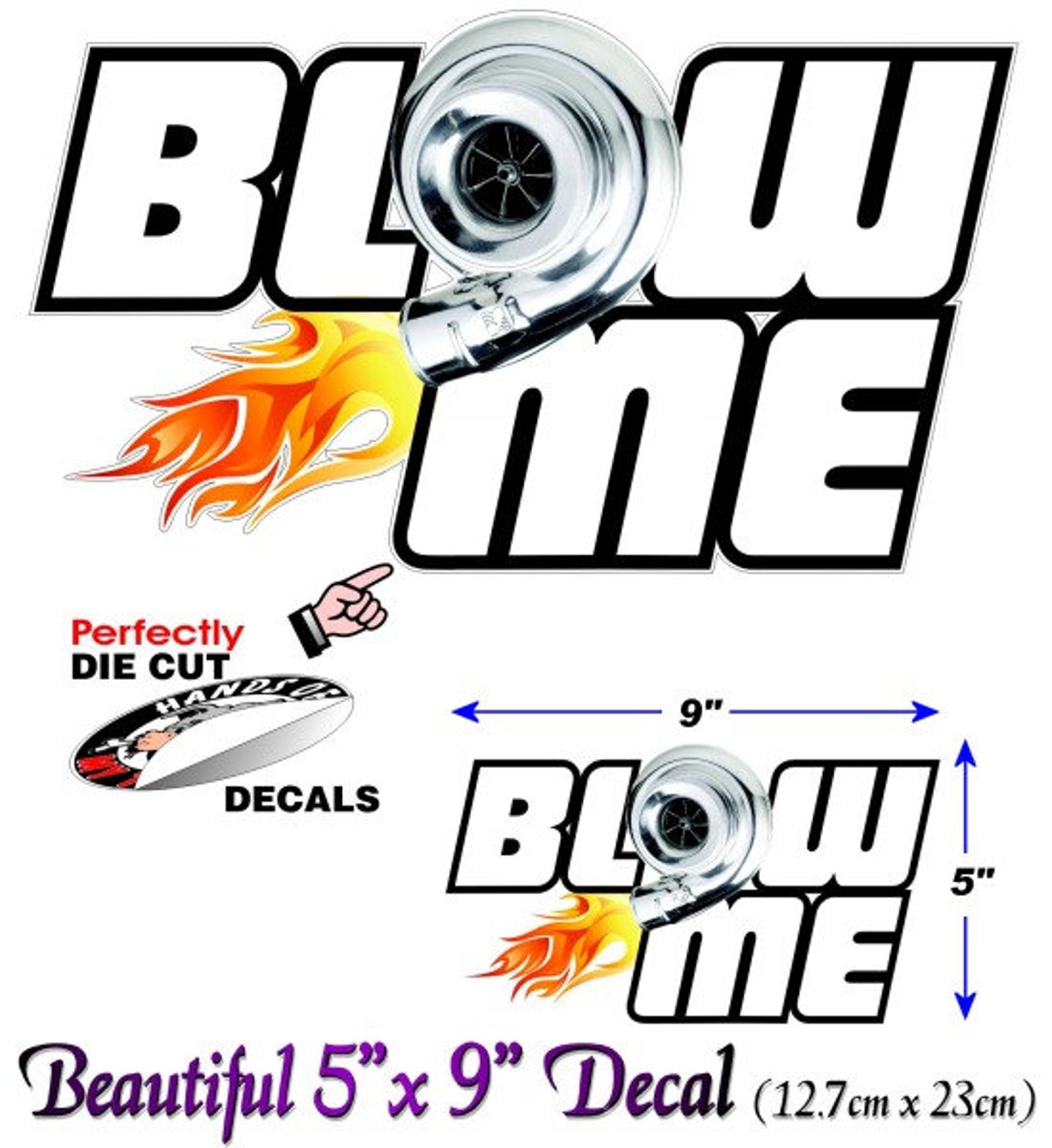 9 Blow Me TURBO FLAME Vinyl Decal Blower Supercharger | Etsy