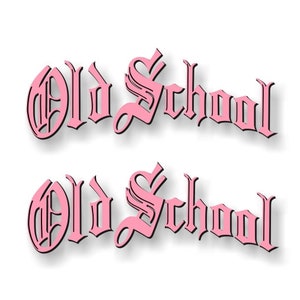 2 OLD SCHOOL Vinyl 6'' Decals Retro Rockabilly Classic JDM Funny Car ...