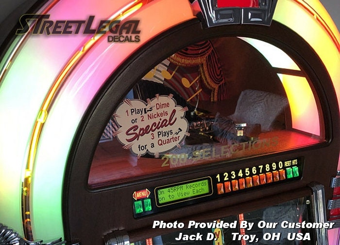 2 Jukebox Nickels or Dime Burst 5'' Decals 1015 | Etsy