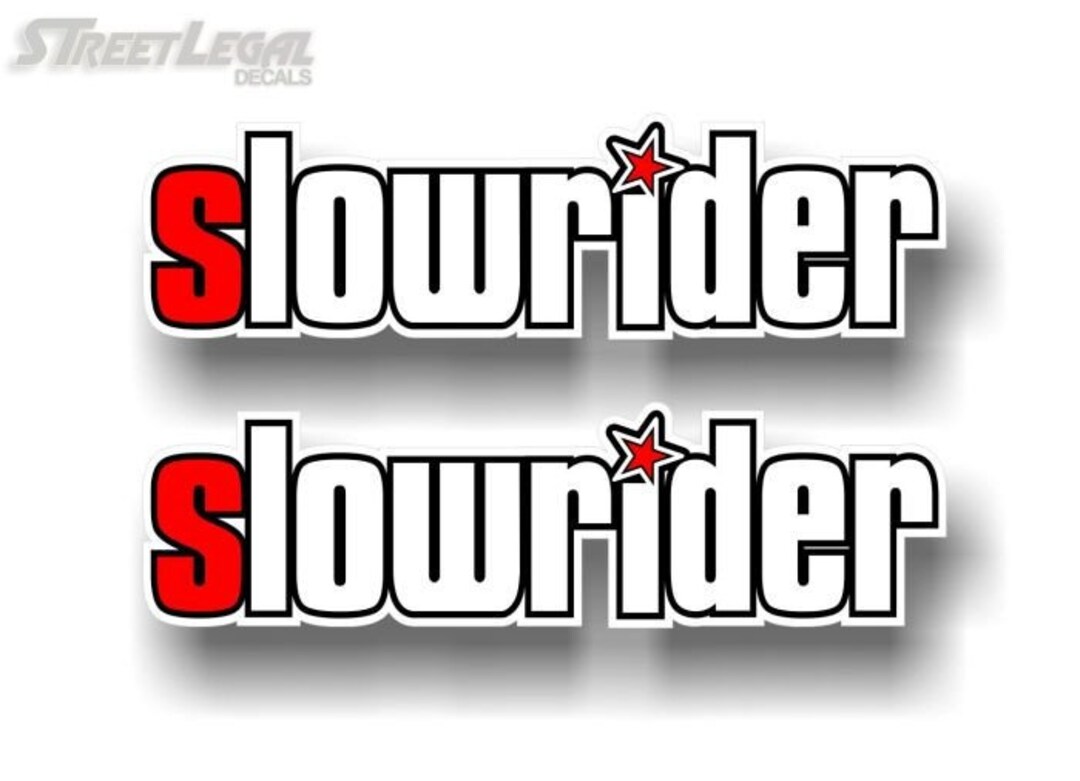 2 SLOWRIDER Vinyl Graphics BMR Decals Lowrider Lowering Spring Kit ...