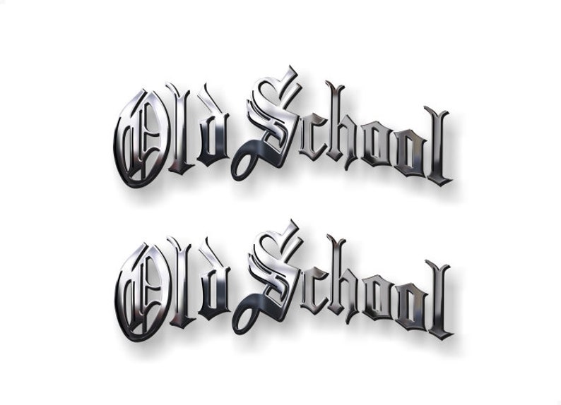 2 OLD SCHOOL Vinyl 6'' Decals Retro Rockabilly Classic - Etsy